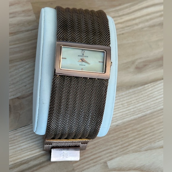 Anne Klein | Accessories | Anne Klein Ladies Watch Diamond Copper Wide ...